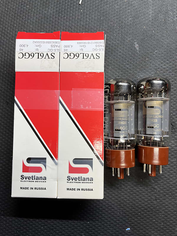 Svetlana Winged C 6L6 SV6L6GC power tubes matched set, like | Reverb