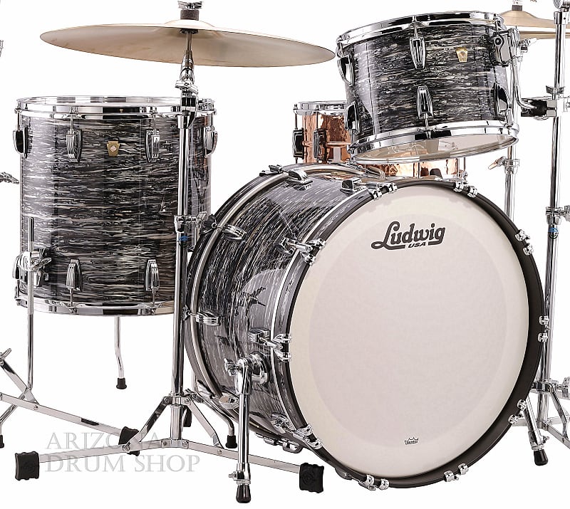 Ludwig Classic Maple FAB Vintage Black Oyster 3-piece Shell | Reverb