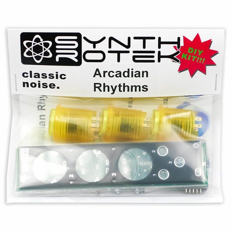 Synthrotek Arcadian Rhythms DIY Kit, Yellow Buttons - Arcade | Reverb
