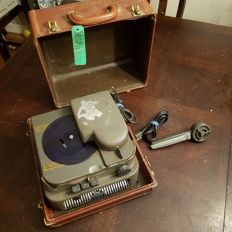 Gray Audograph soft vinyl recording cutting lathe dictating | Reverb