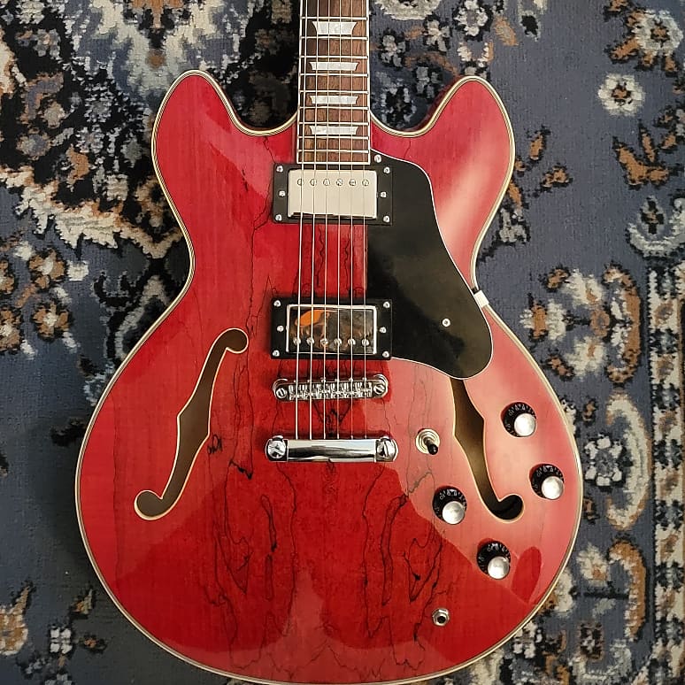 Firefly Semi Hollow Body 2021 Ruby Red Spalted Maple | Reverb