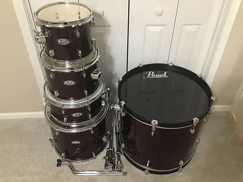 Pearl Soundcheck 5 Piece Drums Shell Pack - Burgundy | Reverb
