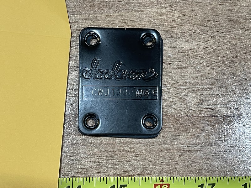 Jackson Guitar Black Neckplate Neck Plate 423 | Reverb