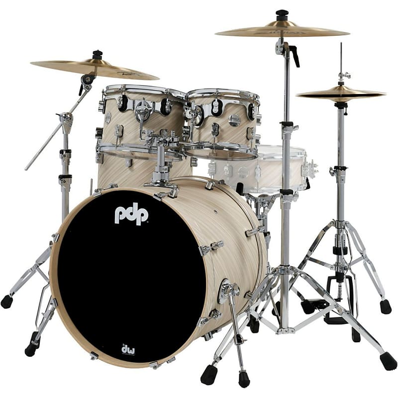 PDP Concept Maple 4-Piece Shell Kit in Twisted Ivory, Chrome | Reverb