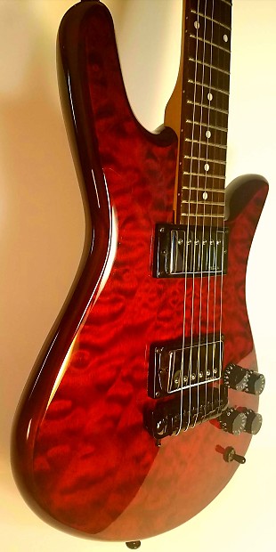 Spector Arc 6 Pro Black Cherry Quilt Top Amazing Tesla | Reverb