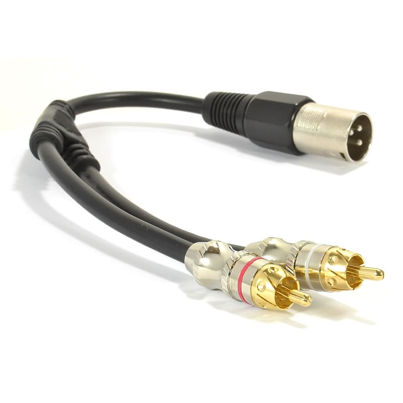 Xlr Adapter Plug To 2 X Phono Rca Plug Adapter Cable Lead | Reverb