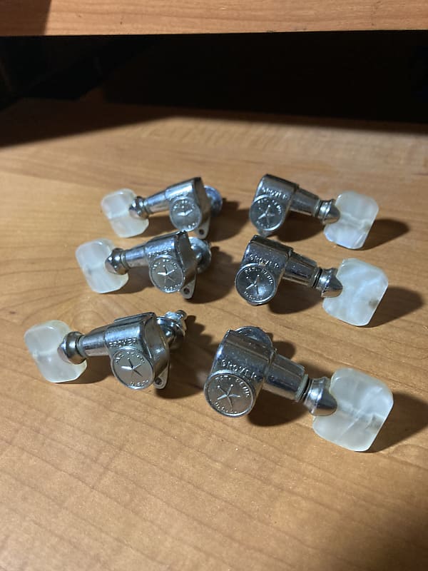 Grover Starback Pearl button tuners set 1960’s - Chrome | Reverb