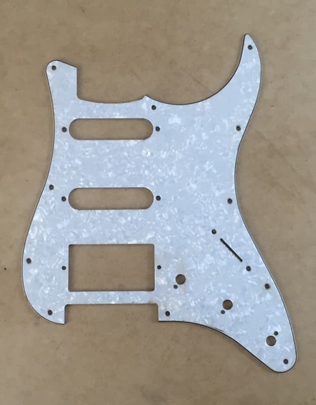 Reissue Strat Relic Pickguard For Fender Guitar Vintage White | Reverb