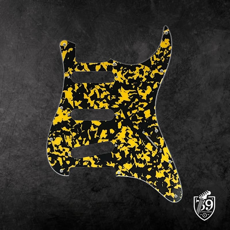 4 Ply Yellow Tortoise Strat Style SSS American Vintage '65 | Reverb