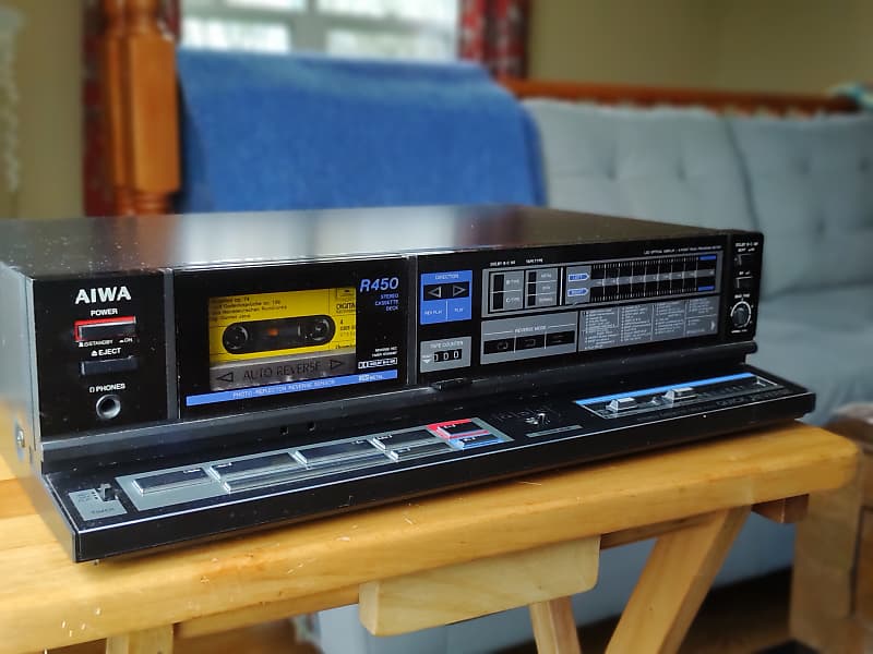 Aiwa AD-R450-C cassette deck - for parts - won't engage in | Reverb