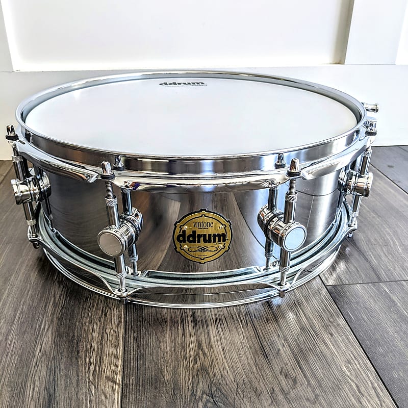 ddrum Vintone Nickel Over Brass Steel Metal Snare 14" x 5" | Reverb