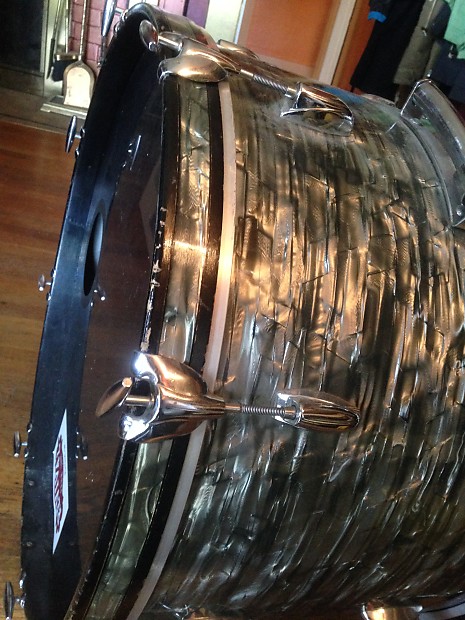 60's GRETSCH MIDNIGHT BLUE PEARL 22" KICK DRUM Gretsch | Reverb