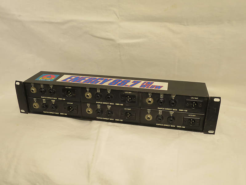 RapCo 6 Unit Rack Mounted Direct Box - Black | Reverb