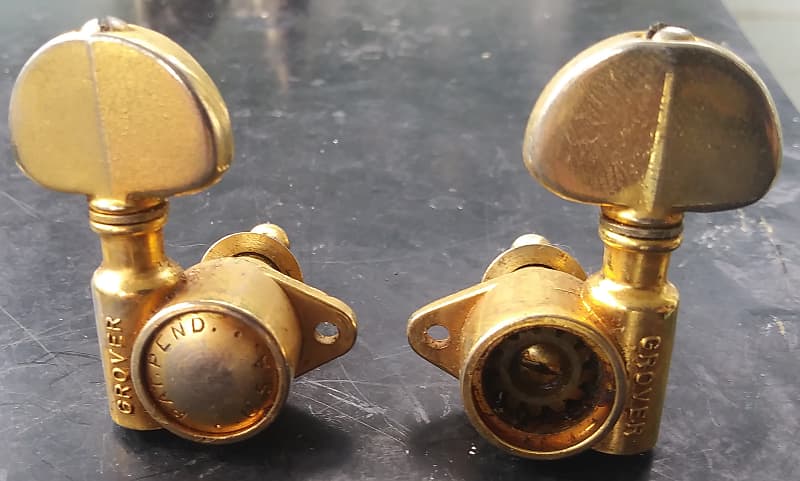 Grover Patent Pend Gold Guitar Tuner Tuning Keys 1960's - | Reverb
