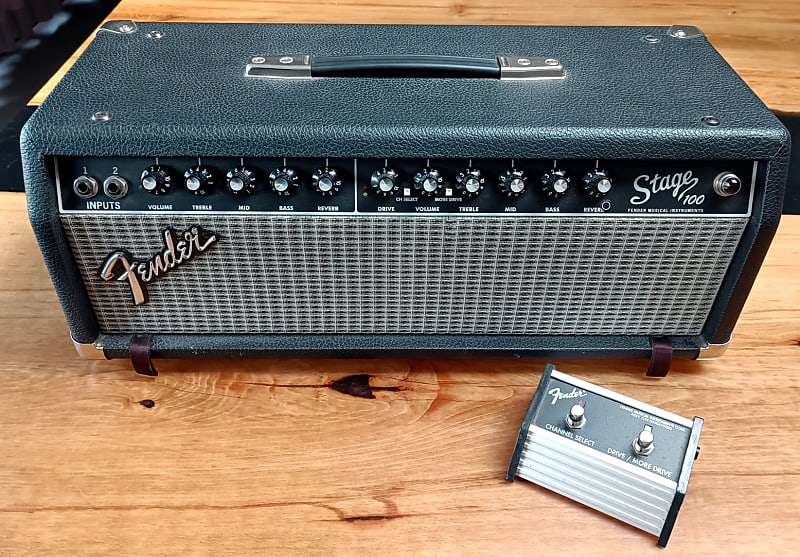 Fender STAGE 100 head 90s - black/Grey | Reverb