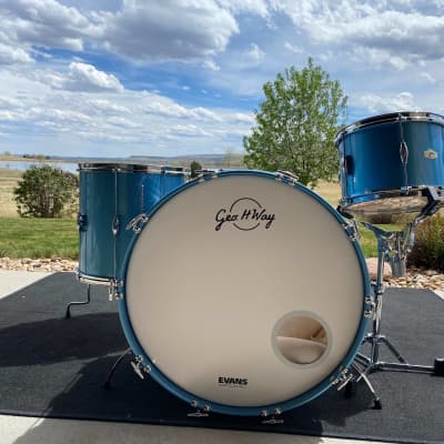 George Way Tuxedo Acacia Drum Kit - Billion Dollar Baby Blue | Reverb