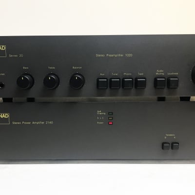 NAD 1020 Series 20 Preamp / 2140 Amp - Vintage NAD Sound | Reverb
