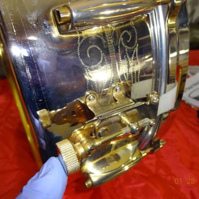 Gretsch 4160G 24K GOLD PLATED SNARE DRUM 1969 - Spun Brass | Reverb