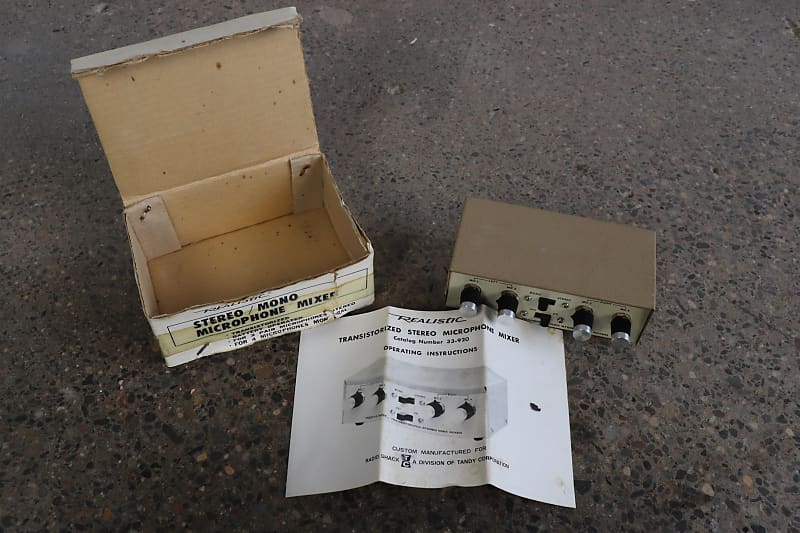 Realistic Transistorized Stereo Microphone Mixer | Reverb