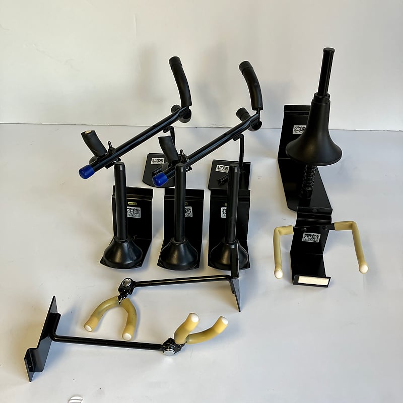 Ingles Sho-All black instrument holders for Slatwall | Reverb