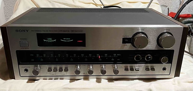 Sony str-6800sd mid 70"s - Classic Brushed Silver with Wood | Reverb