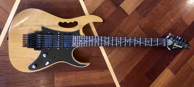 IBANEZ JEM-JR NATURAL ELECTRIC GUITAR, PEARLOID INLAY NECK, | Reverb