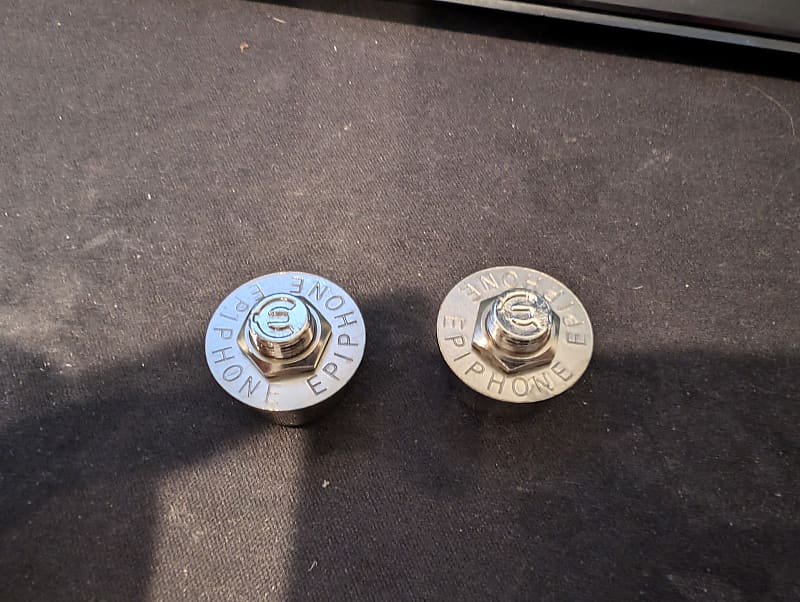 Epiphone 2pc Strap Locks - top only - Chrome | Reverb