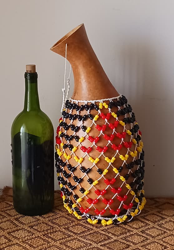 Sekere (large Yoruba-style netted gourd rattle) | Reverb