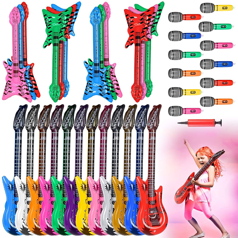 37 Pcs Inflatable Rock Star Instrument Set, 12 Inflatable | Reverb