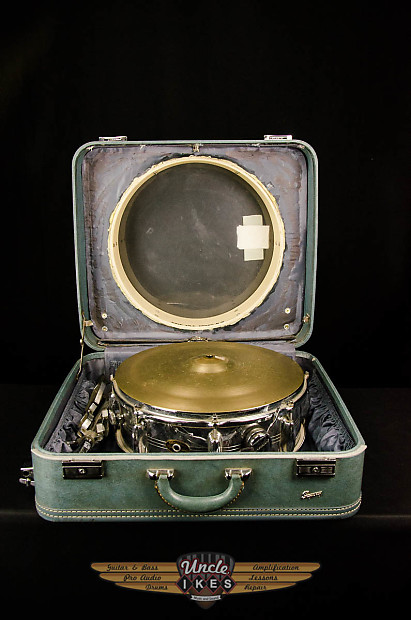 Barron Suitcase Drum with Cymbal Mount | Reverb