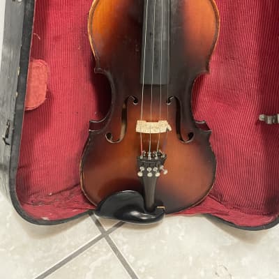 antique 4/4 full size violin 1920s with wood coffin case | Reverb