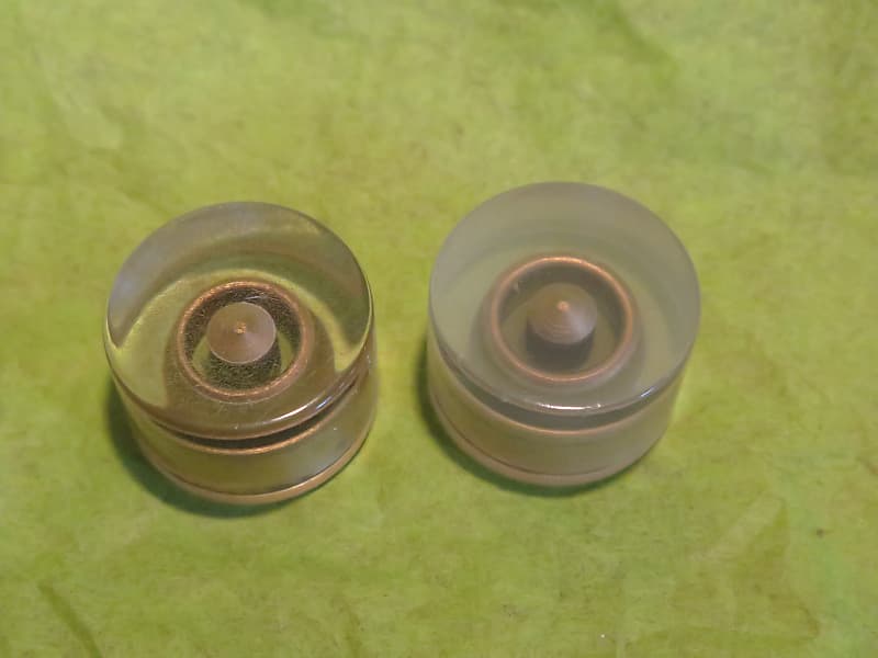 Vintage 1947 Gibson tall clear knobs for es 300 archtop jazz | Reverb