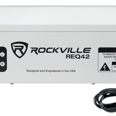 Rockville REQ42-S Silver 19" 2x21 Band Graphic Equalizer | Reverb