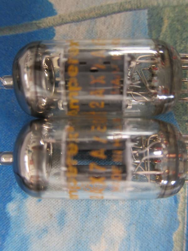 Pr Vintage Amperex ECC83/12AX7 Preamp Tubes, Holland, | Reverb UK