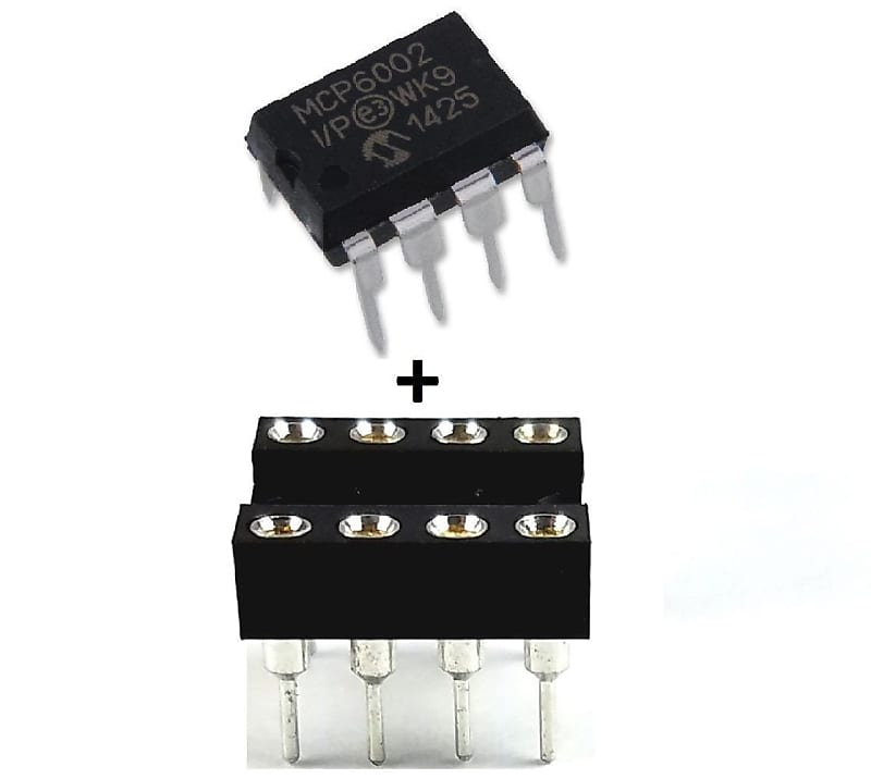 Microchip MCP6002-I/P MCP6002 + Sockets - Dual 1 MHz Op Amp | Reverb