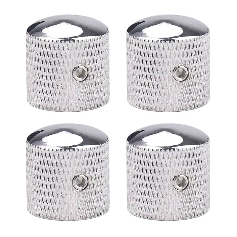 4Pcs Metal Electric Guitar Knobs Chrome Volume Tone Speed | Reverb