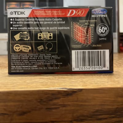 TDK D90 Type I High Output Cassette 2000’s - Red | Reverb