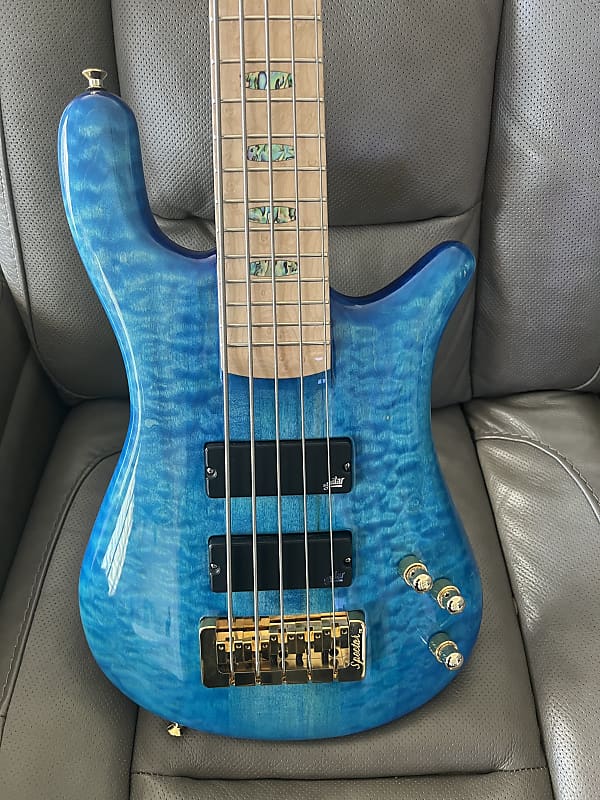 Spector USA NS-5 wide neck 2021 Bahama trans Blue | Reverb