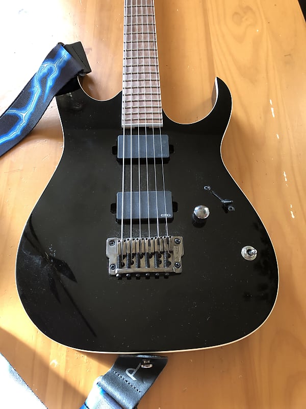 Ibanez RGIB6-BK RG Iron Label Series HH Baritone Electric | Reverb