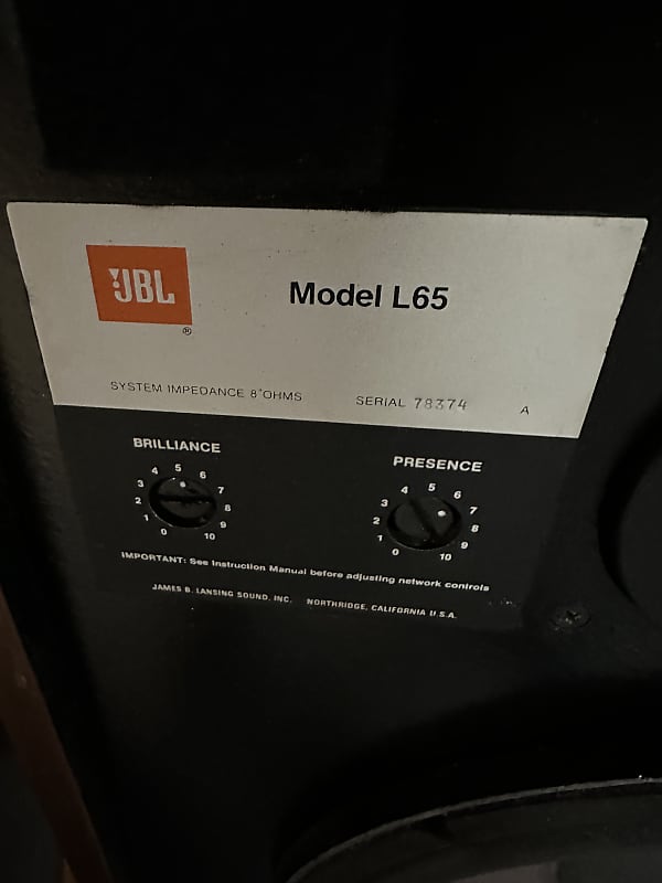 JBL L65 1976-1977 - Wood walnut | Reverb