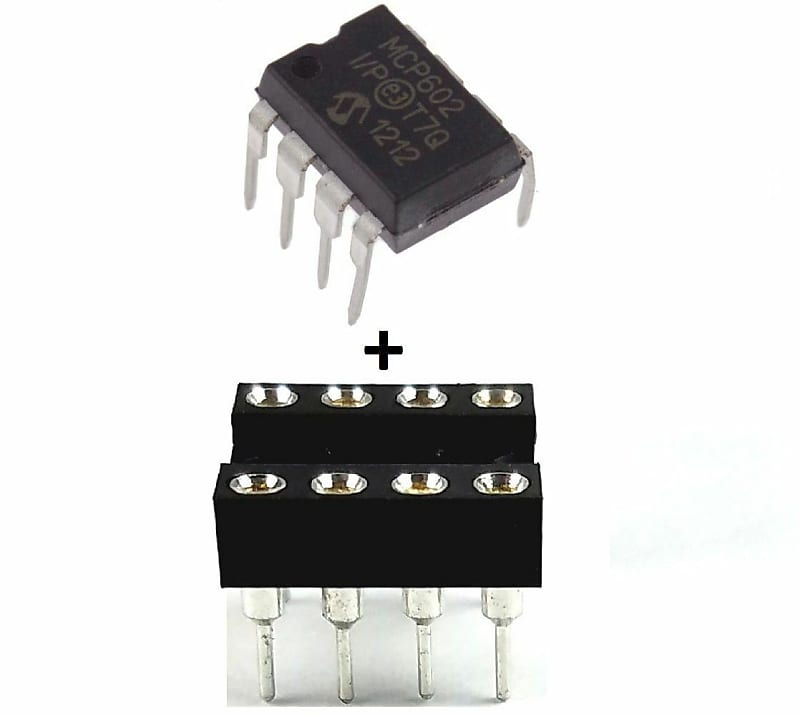 MCP602-I/P MCP602 + Socket - Single Supply Dual CMOS Op Amp | Reverb