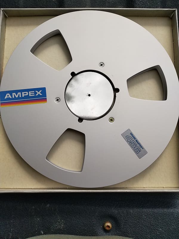 Ampex 10.5" x 1/4" metal take up reels1980's silver (9pcs) | Reverb
