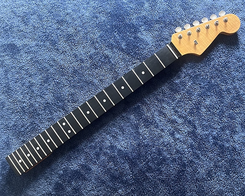 Warmoth Fatback Roasted Flame Maple Strat Replacement Neck | Reverb