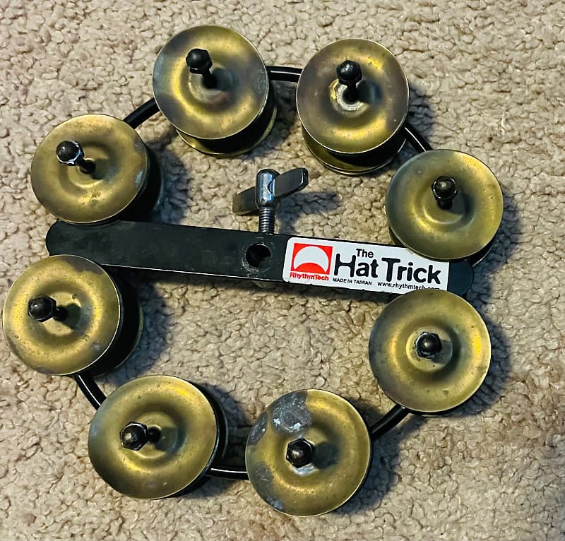 Rhythm Tech Double Hat Trick Hi-Hat Tambourine 6 in. Brass | Reverb