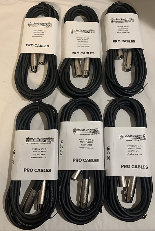 6x Scitscat XLR-XLR Cable's CB2-GA CBIcables, Made In The | Reverb