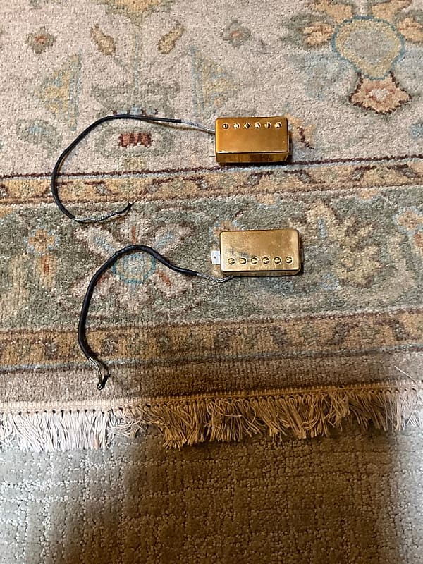 Gibson Tim Shaw PAF style Pickups Early 80's - Gold | Reverb