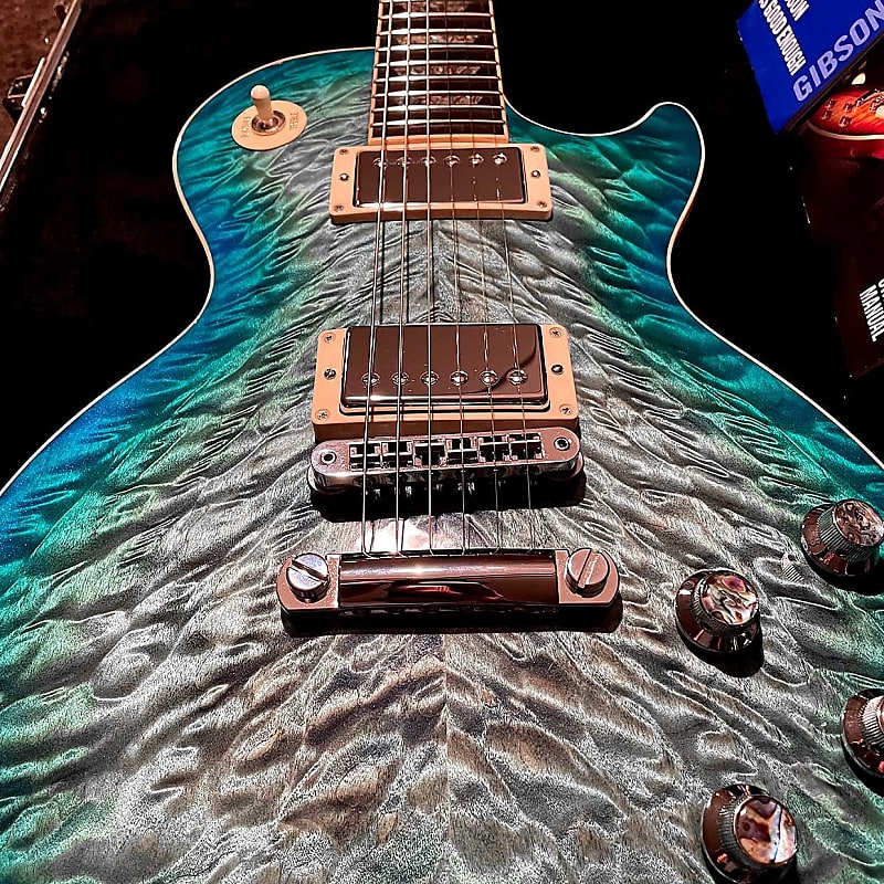 GIBSON Les Paul 100th - Premium Quilt - Ocean Water Perimeter | Reverb