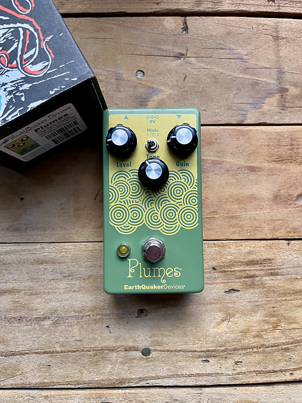 EarthQuaker Devices Plumes Overdrive - Green / Yellow Print | Reverb