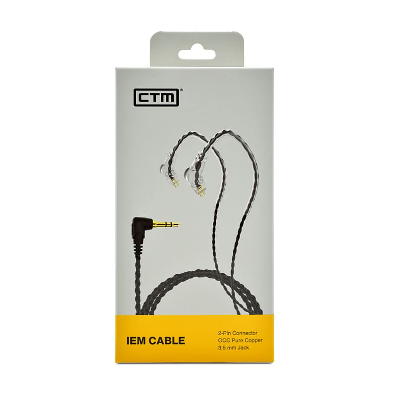 CTM IEM Replacement Cable 50" | Black | 2-Pin Connector | by | Reverb