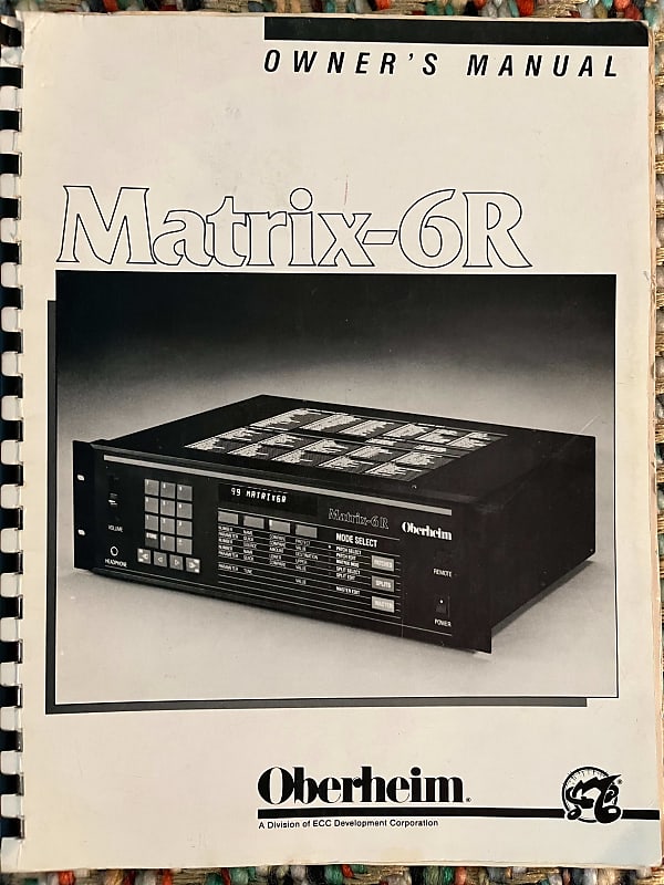 Oberheim Matrix 6R Manual 80's | Reverb